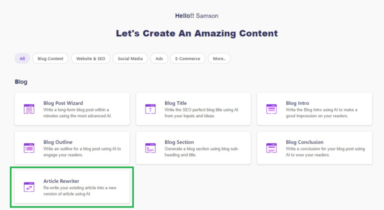 Free Article Rewriter Tool - Wordkraft
