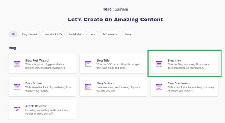 Free Blog Introduction Generator - Wordkraft