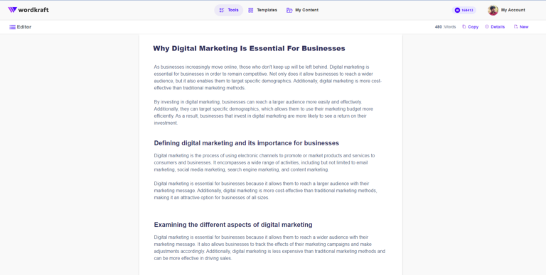 Blog Post Generator AI Tool in 2024 - Wordkraft