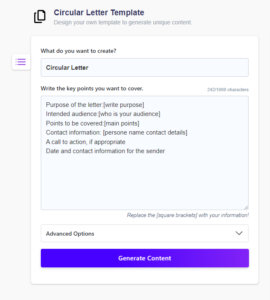 Circular Letter Template: AI Generator with Examples - Wordkraft