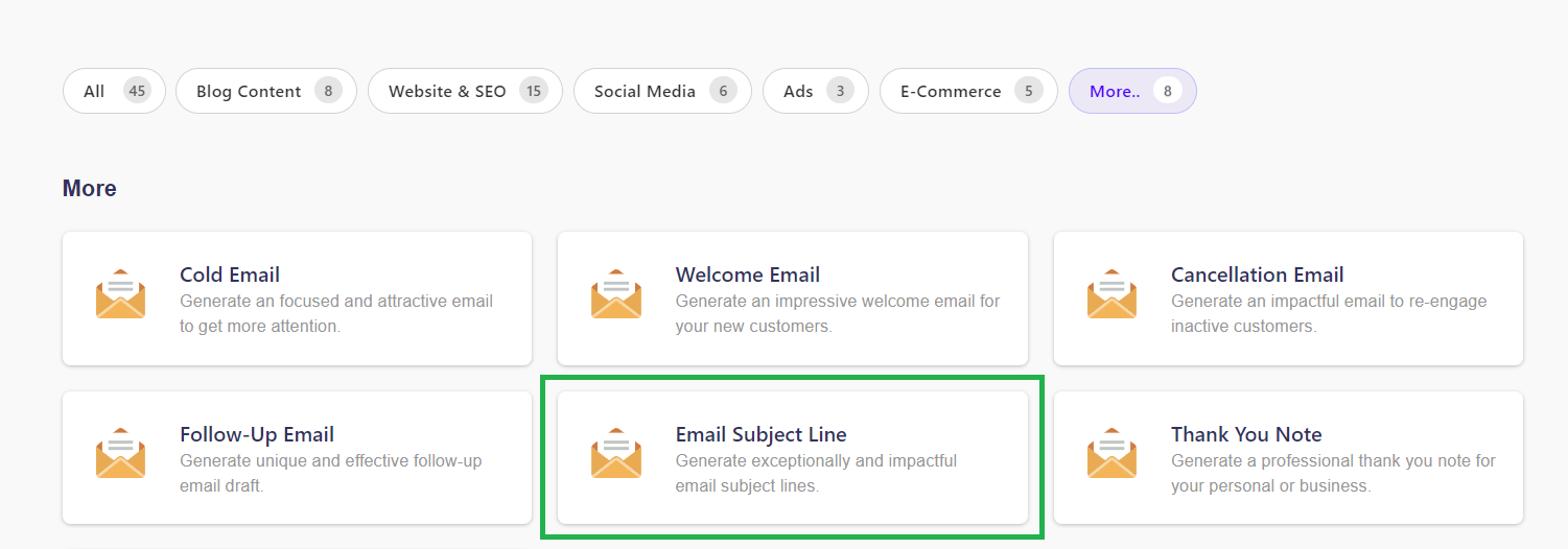 Email Subject Line Generator - Wordkraft