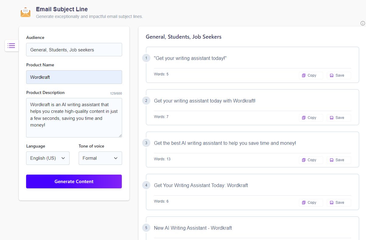 Email Subject Line Generator - Wordkraft Email Subject Line Generator - Wordkraft