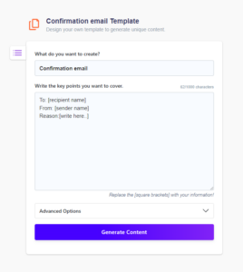 Confirmation email Templates with Examples (AI Generator) - Wordkraft