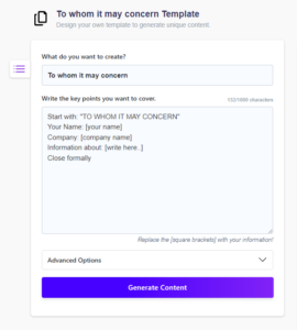 To whom it may concern Template: Tips and Examples - Wordkraft
