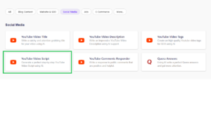 YouTube Video Script Generator - Wordkraft