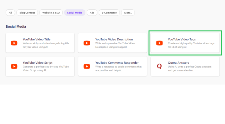 YouTube Video Tags Generator - Wordkraft