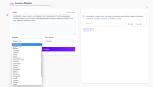 Sentence Rewriter, sentence reworder, Sentence changer