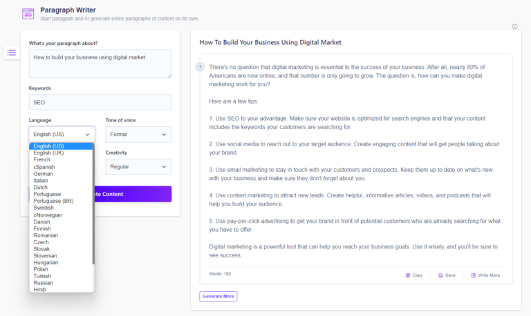 Paragraph Generator, paragraph writer, paragraph maker