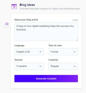 Best Free Online Blog Ideas Generator - Wordkraft