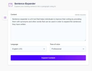 Best Free Online Sentence Expander - Wordkraft