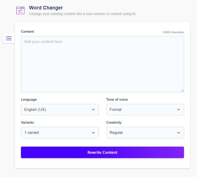 Word Changer Word Rewriter Word Paraphrase