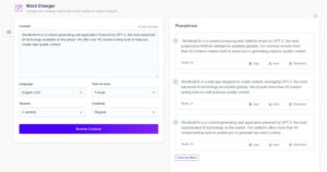 Word changer, Word rewriter, word paraphrase