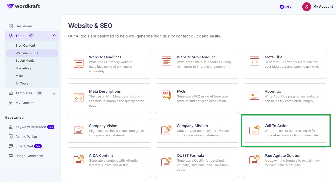 Best Free Online Call To Action Generator Tool - Wordkraft