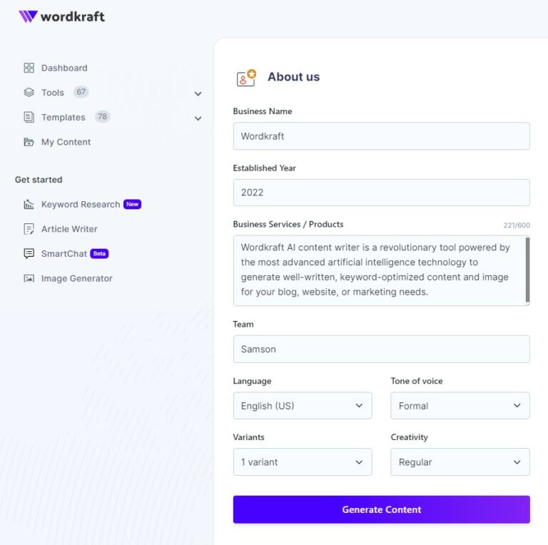 Best Free Online About Us Generator Tool