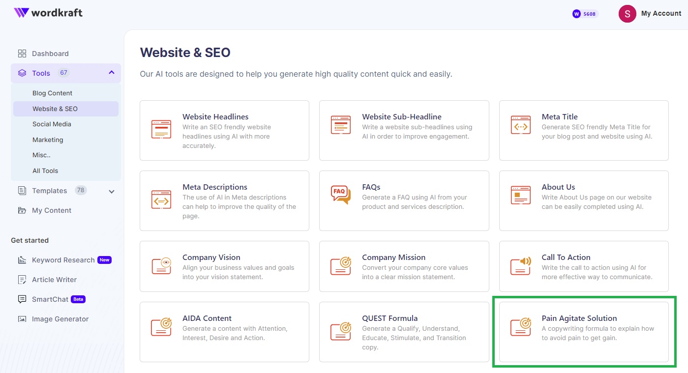 Best Free Online Pain Agitate Solution Generator - Wordkraft