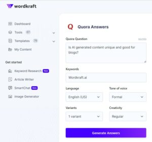 Best Free Online Quora Answer Generator - Wordkraft