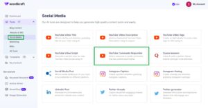 Best Free Online YouTube Comments Responder AI Tool - Wordkraft