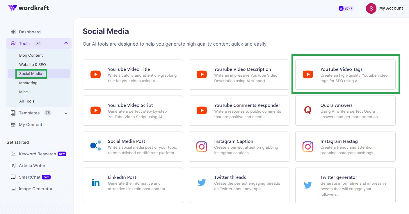 Best Free Online YouTube Video Tags Generator Tool - Wordkraft