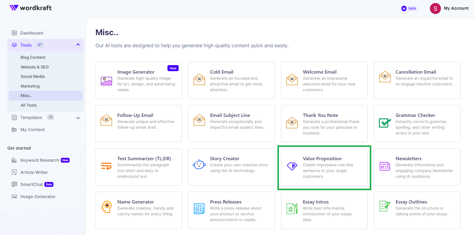 Best Free Online Value Proposition Generator - Wordkraft