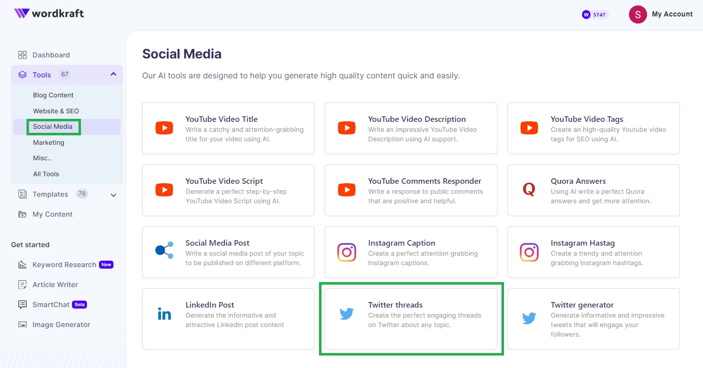 Best Free Online Twitter Threads Generator - Wordkraft